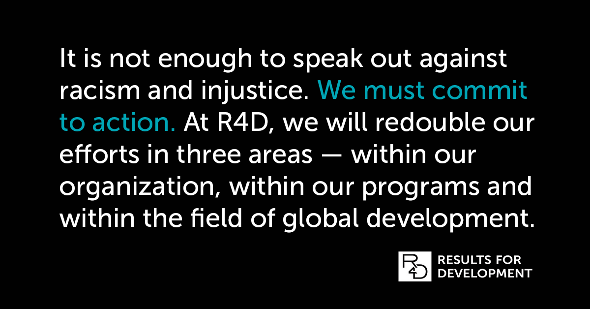 R4D’s commitment to upholding anti-racist values and practices ...