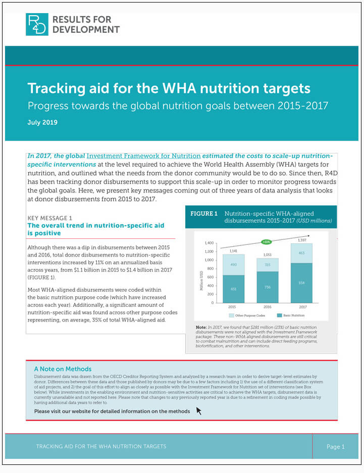 Tracking aid for the WHA nutrition targets: Progress toward the global ...