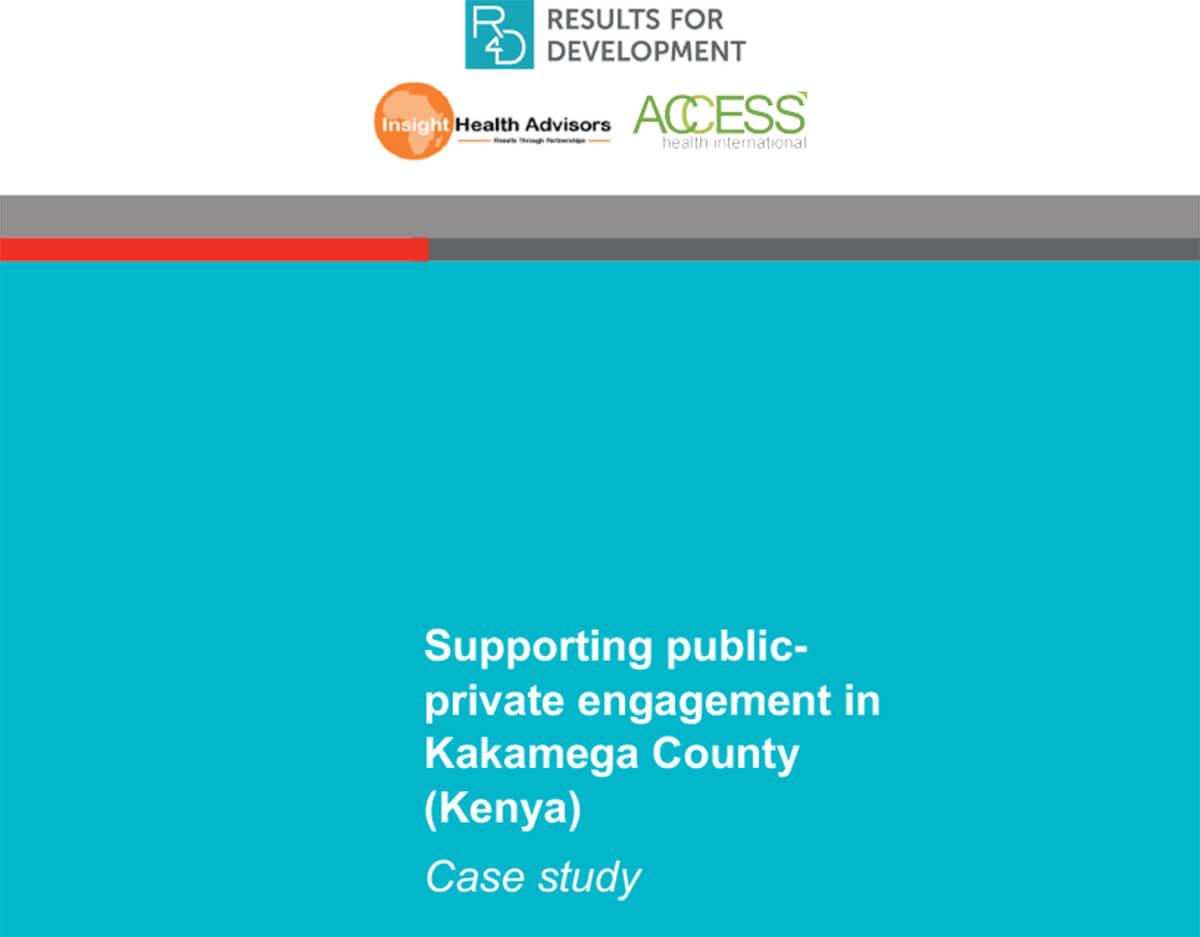 Supporting Public-Private Engagement in Kakamega County (Kenya) Case ...